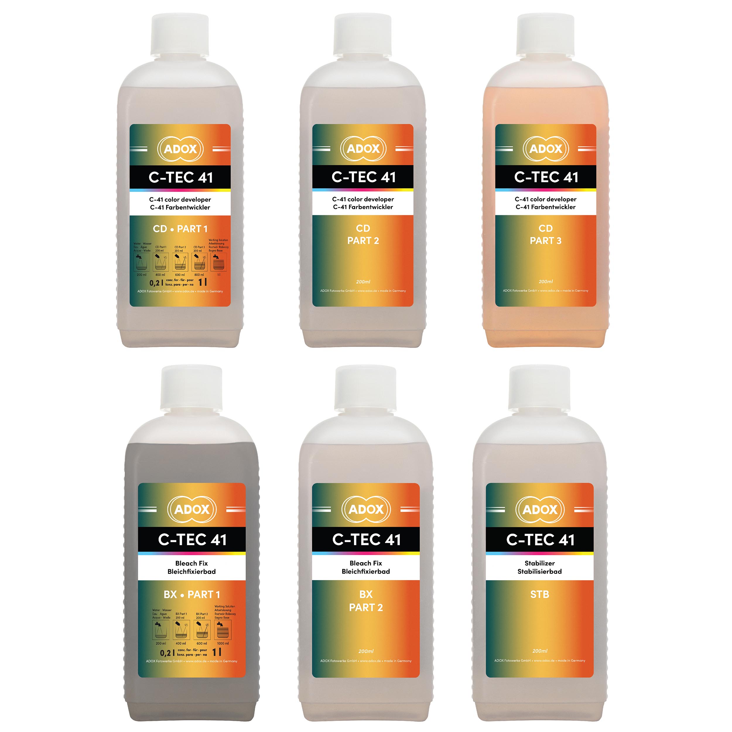 ADOX C-Tec C-41 Color Film Developing Kit for 12-16 films to mix 1000 ...